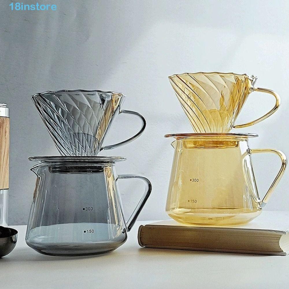 INSTORE Coffee Maker Set, Glass Clear Coffee Filter Pot, Coffee Server ...