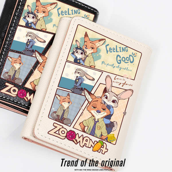 dompet beg duit wanita Crazy Zoo Judy Rabbit Nick Fox Cute Cartoon ...