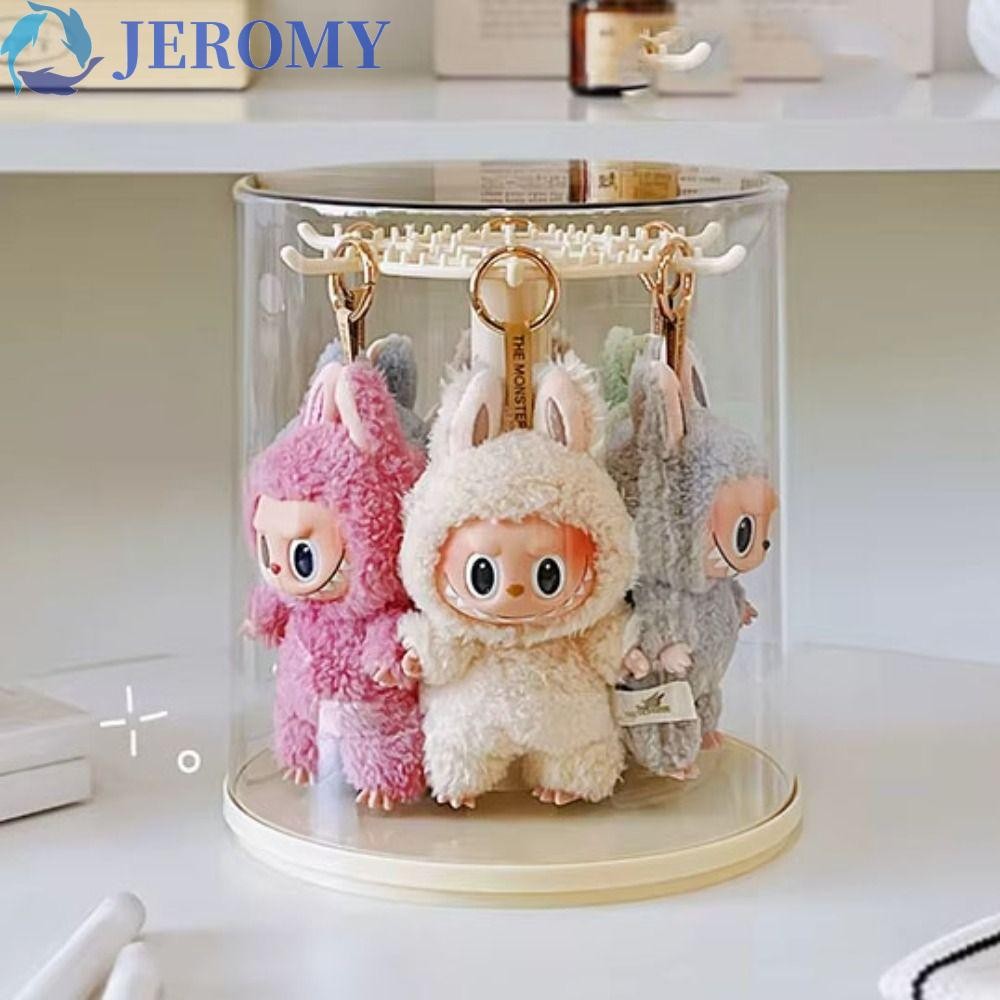 JEROMY Labubu Pendant Display Box, Transparent Hand-made Rotating ...