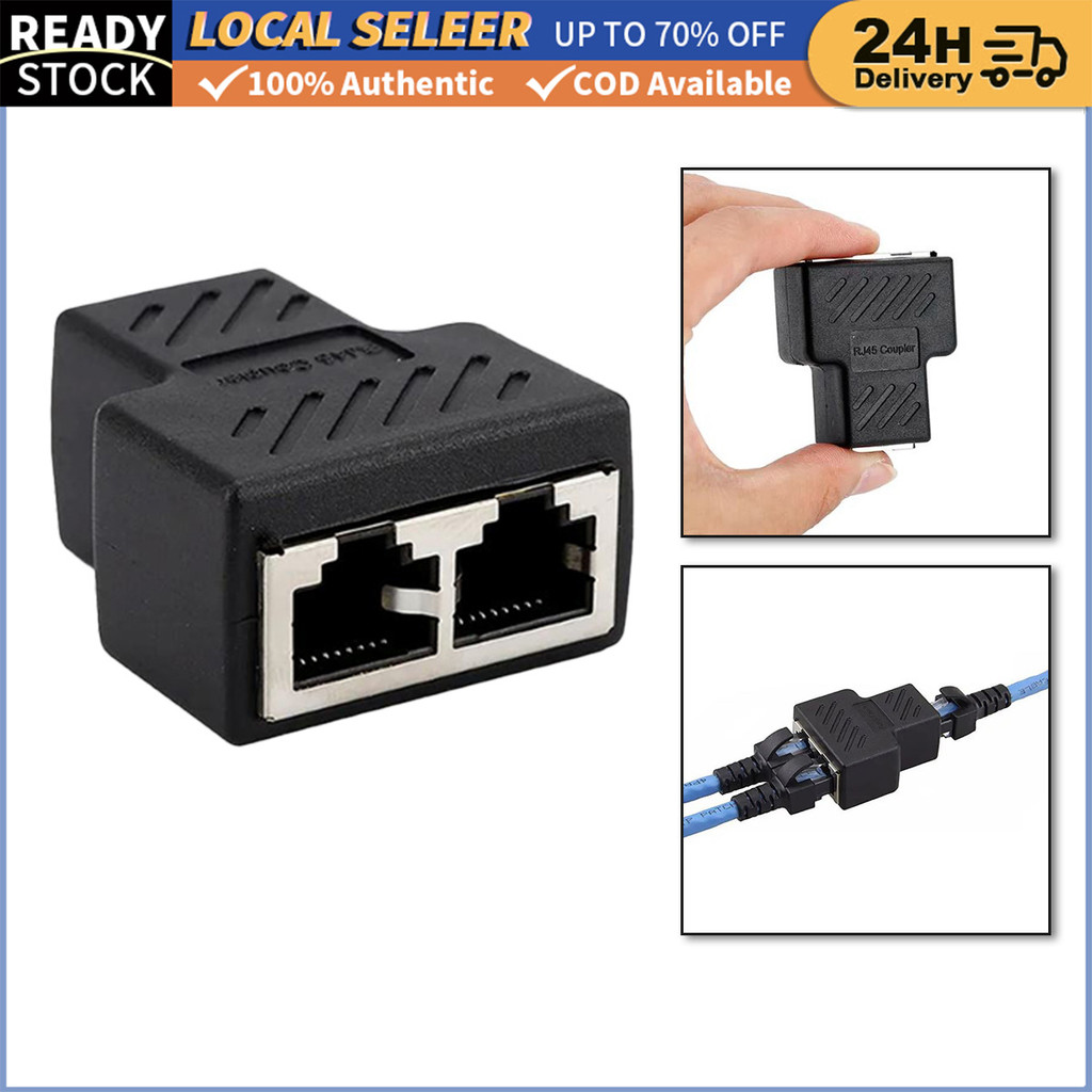 Ethernet Extender adapter 5PCS Female to 2 Female RJ45 Coupler Lan ...