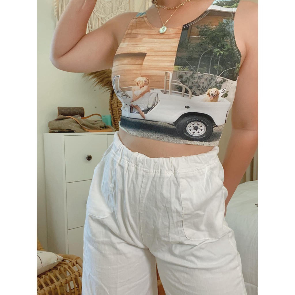 , BEA Aesthetic Sando Crop Full Subli Print | by Twinkle Perks | Shopee ...