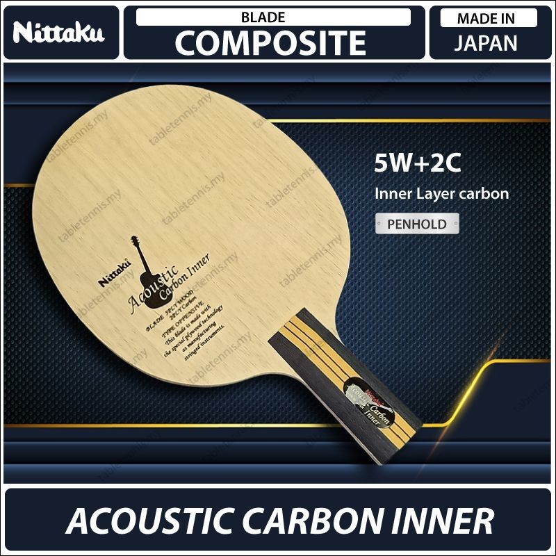 Nittaku Blade Acoustic Carbon Inner Composite Carbon Table Tennis Blade ...