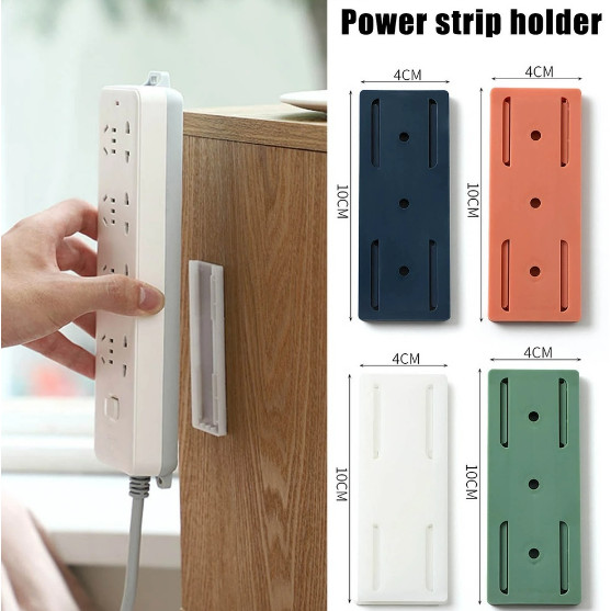 Self Adhesive Wall-mounted Power Strip Holder/Punch Free Socket Panel ...