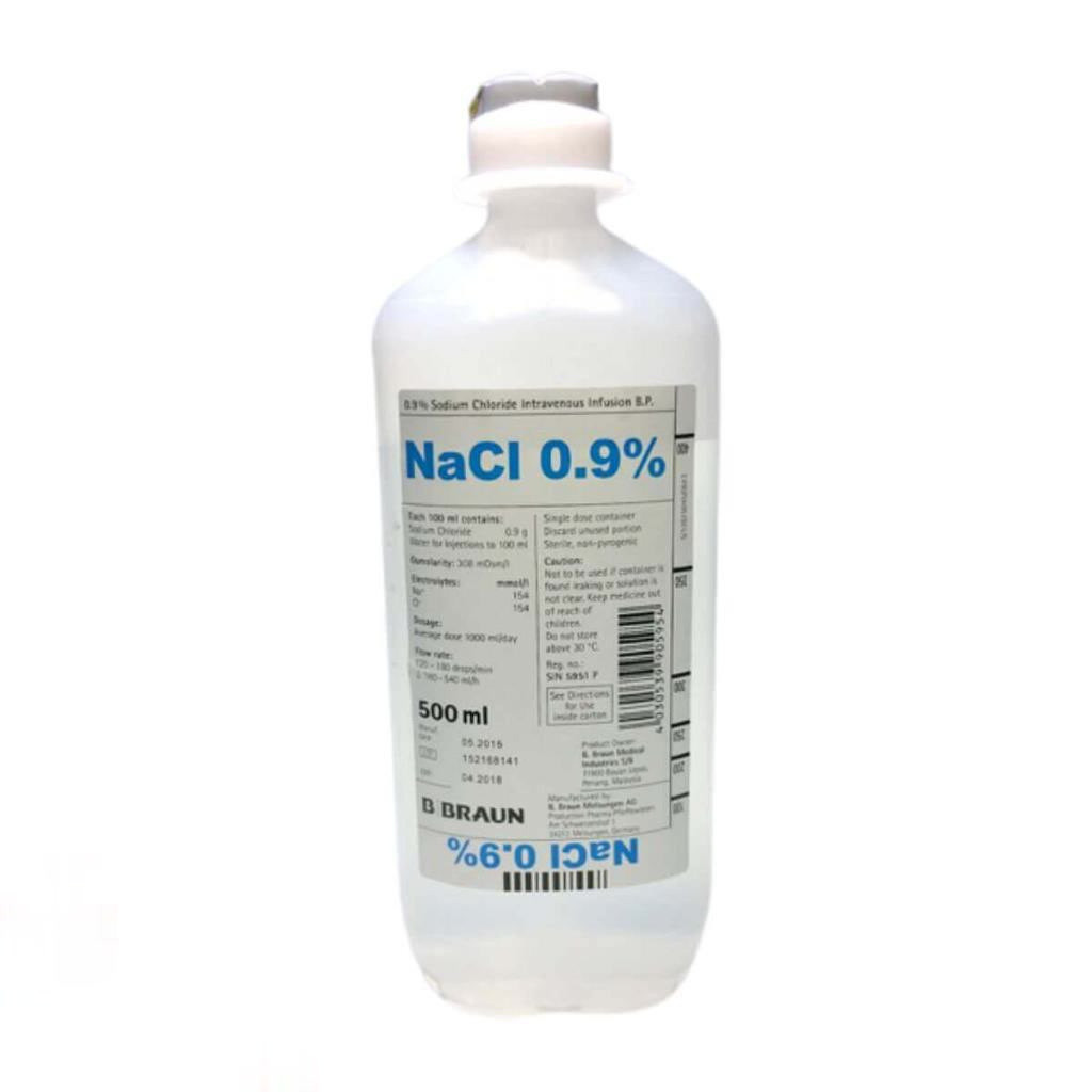 B Braun Sodium Chloride Intravenous Infusion B.P. 500ml (Normal Saline ...