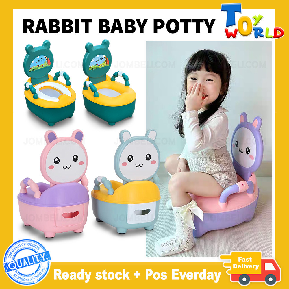RABBIT BABY POTTY Kids Toilet Seat Baby Bowl Toilet Potty Training Seat ...