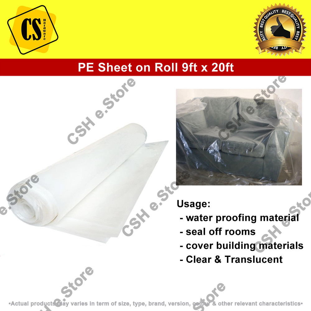 PE Sheet on Roll (9ft x 20ft +/-)/(2.74M x 6.1M+/-) Plastic Sheet/Sheet ...