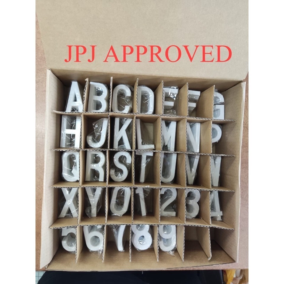 JYK Full Set (Each20pcs x33types) Standard JPJ Car Number Plate White ...