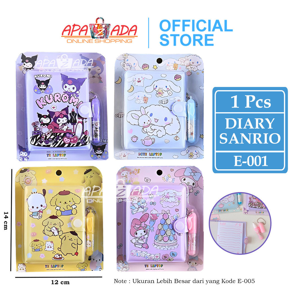 Apazada Small Sanrio Minibook E-001 / Sanrio Diary Notebook / Sanrio ...