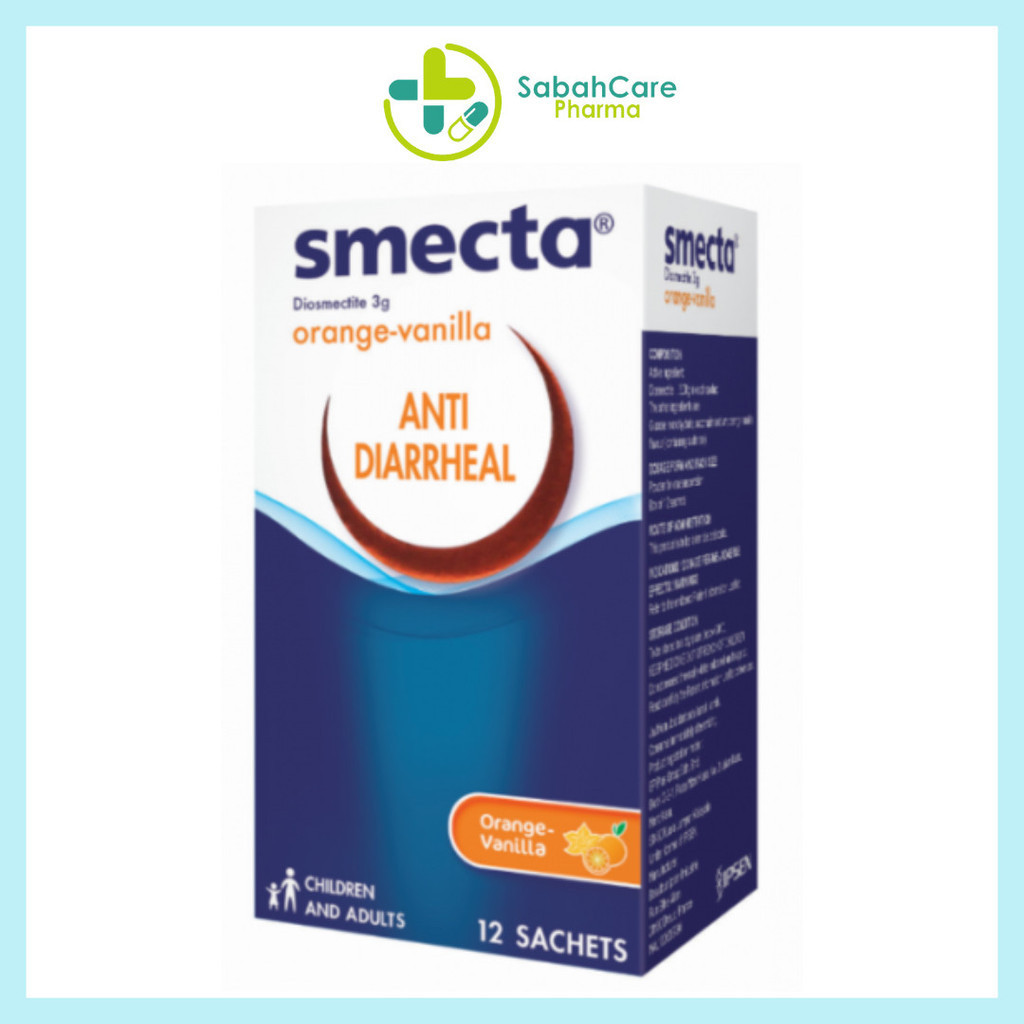 SABAHCARE SMECTA 3G ORANGE-VANILLA SACHET 12'S (DIOSMECTITE) | Shopee ...