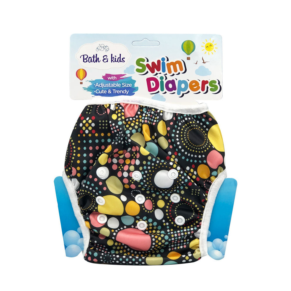 Bath & Kids Reusable Swim Diaper - Circle Geometry (Black) | Shopee ...