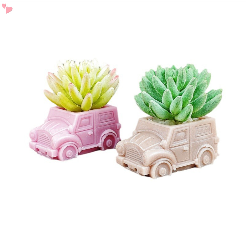Creative Bus Car Flower Pot Silicone Mold Concrete Succulent Planter ...
