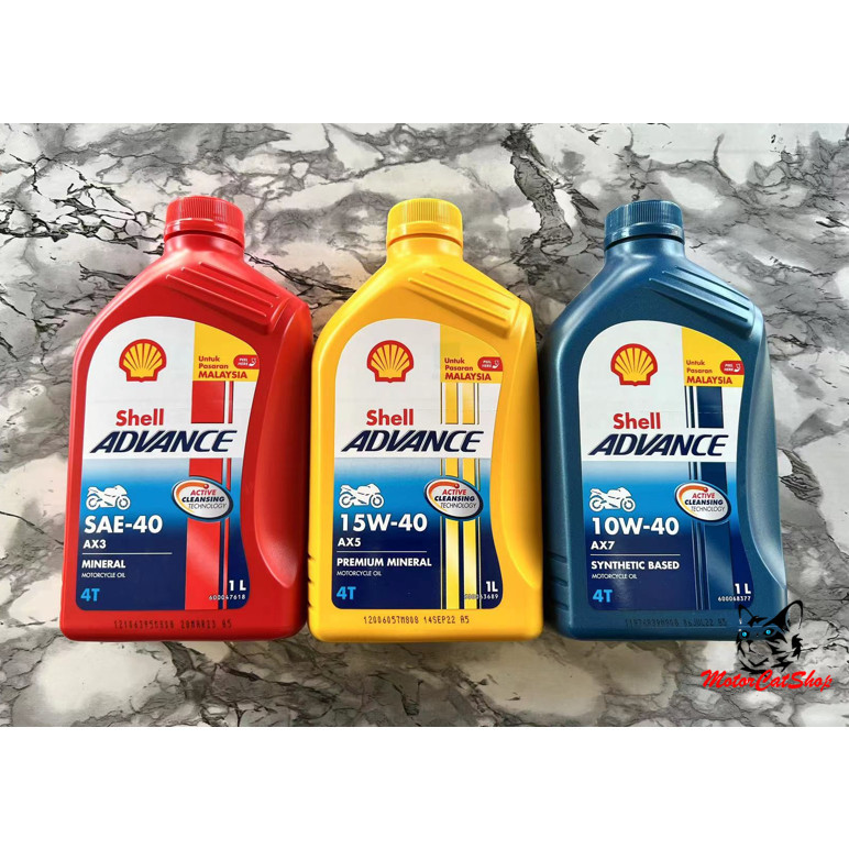 🔥100% Original🔥 Shell Minyak Hitam 4T Engine Oil Shell AX3 AX5 AX7 🔥 ...