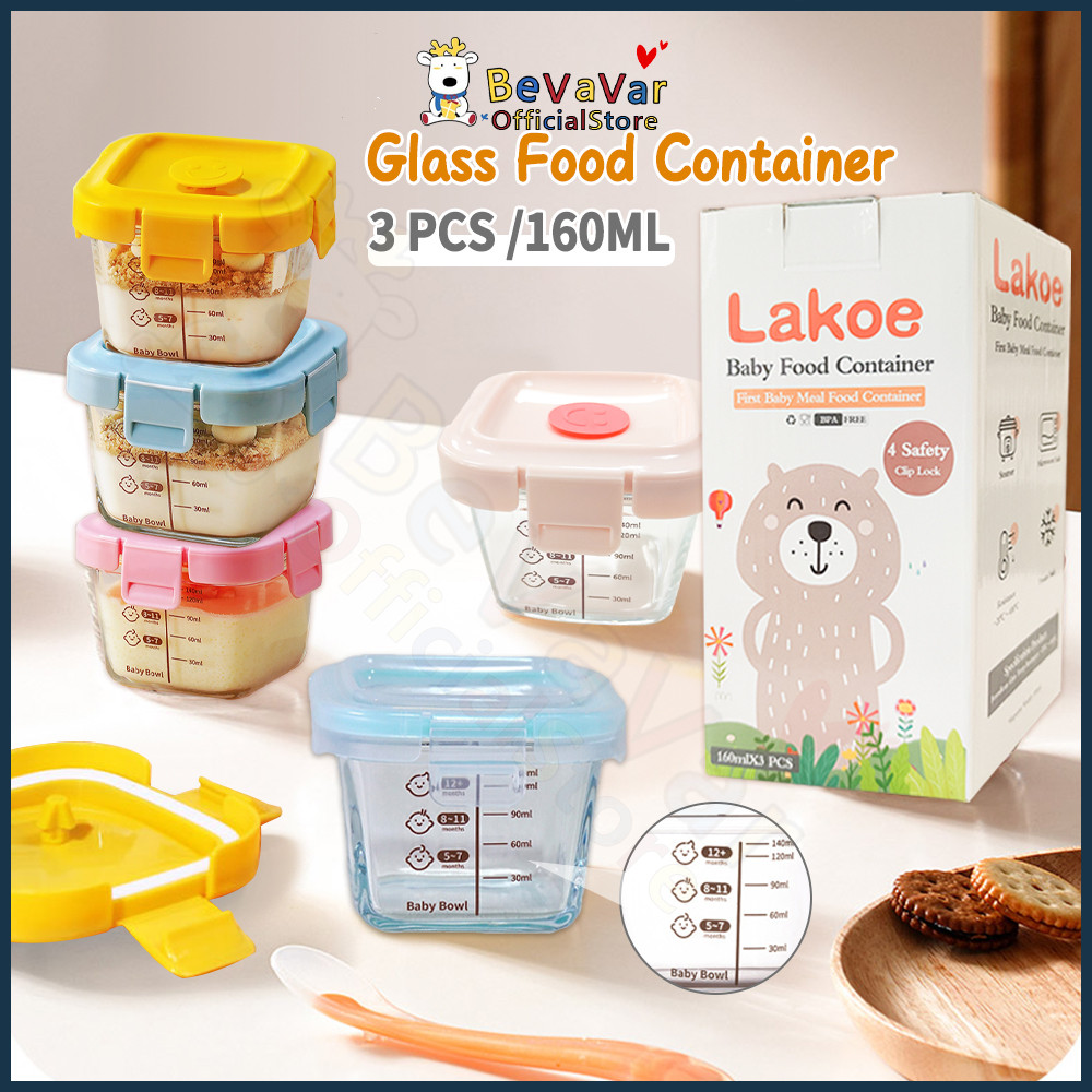[Shopee Choice] 3PCS 170ml Baby Food Container Leak Moisture Proof Food ...