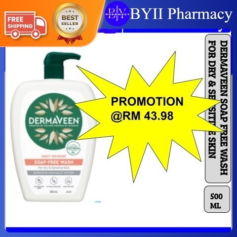 Dermaveen Soap-Free Wash 500ml (For Dry & Sensitive Skin) | Shopee Malaysia