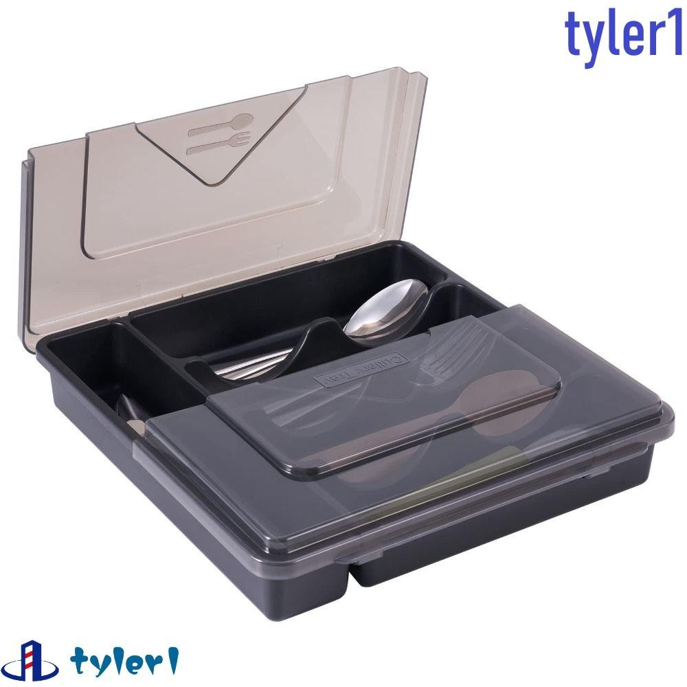 TYLER1 Utensil Drawer Organizer with Lids, 5 Compartments Large ...