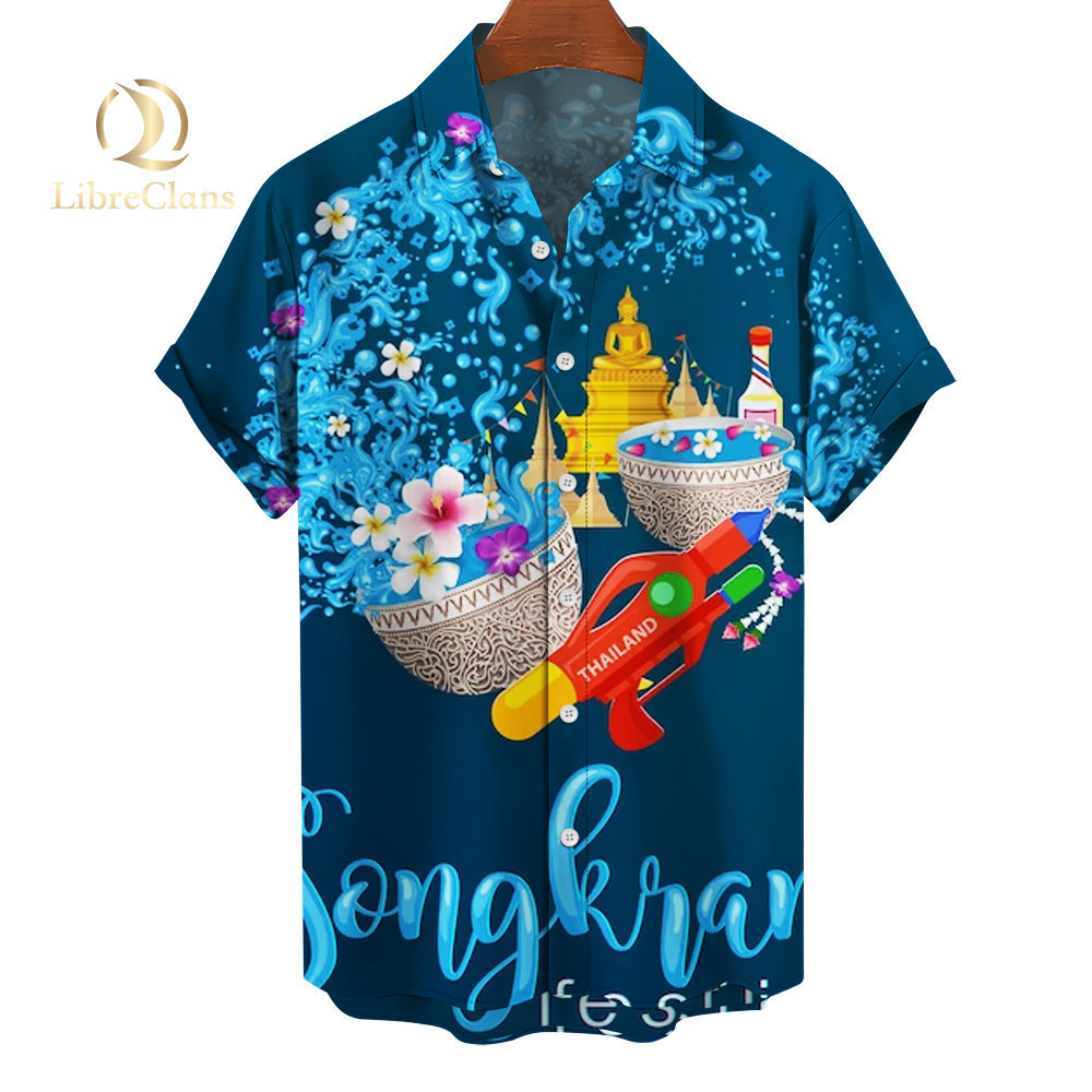 Summer Thailand Songkran Shirt Hawaiian Shirt | Shopee Malaysia