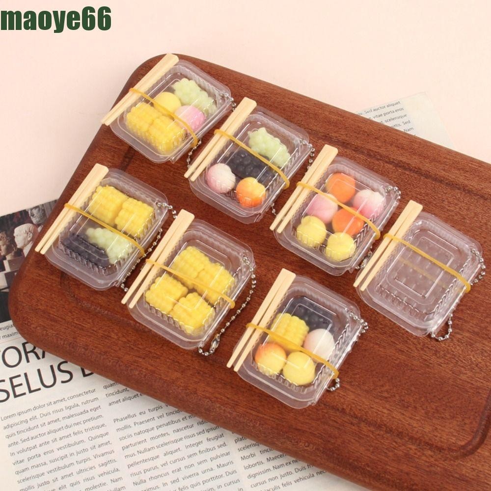 MAOYE Mini Fast Food Box Keychain, Plastic Fast Food Box Simulation ...