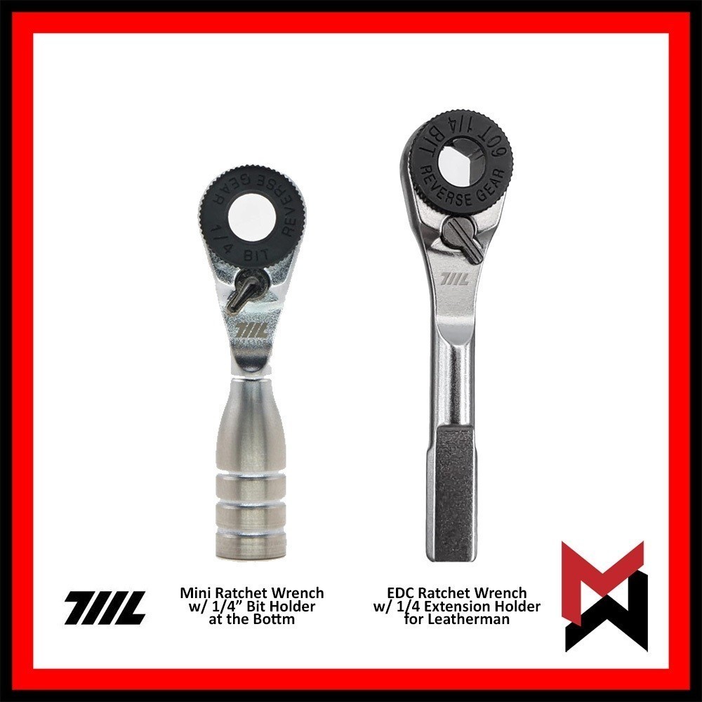 711L EDC Ratchet Wrench for Multi Tools ¼” Hex Bit - for Leatherman ...