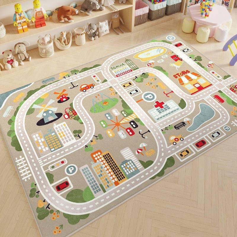 Play Mat Children's Play Floor Mat City Traffic Carpet Crawl Mat ...