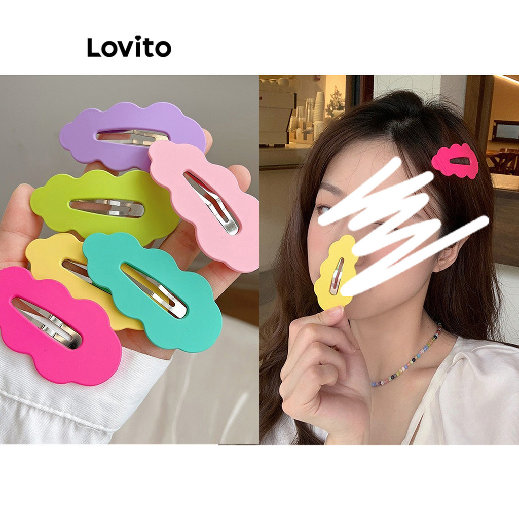 Lovito Cute Plain Cloud Hair Clips for Women LFA25288 | Shopee Malaysia
