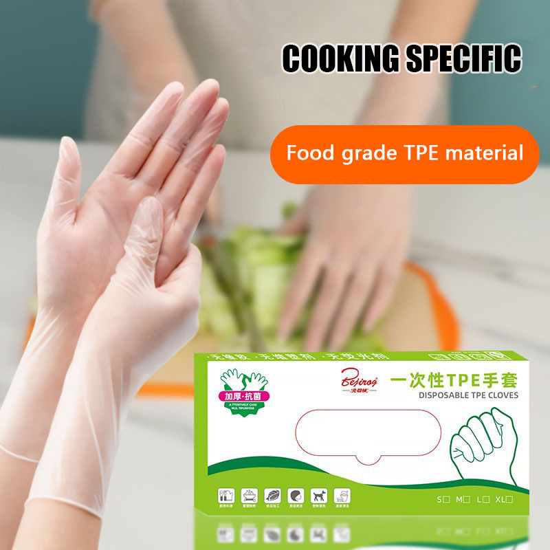 Cooking Gloves Disposable TPE Food Grade Nitrile Cooking Noodles ...