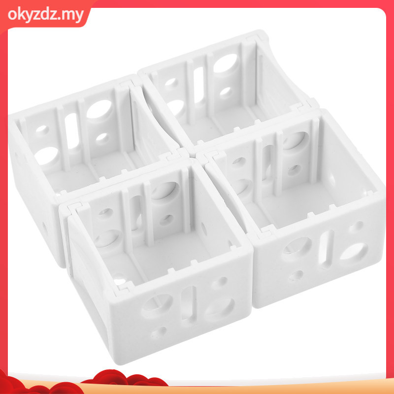 4pcs Blind Brackets White Profile Box Mounting Bracket Window Blinds ...