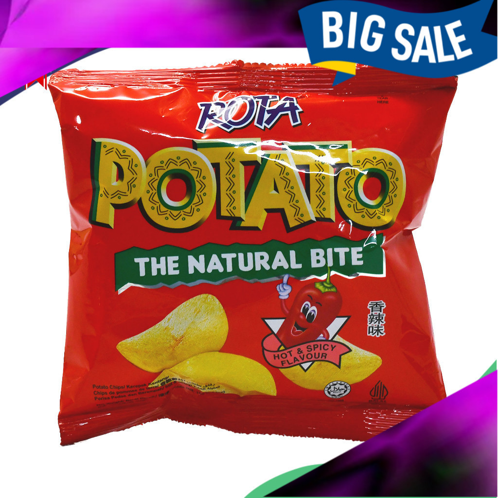 (4pcs) Kerepek Kentang Rota Potato Chips Hot & Spicy | Shopee Malaysia