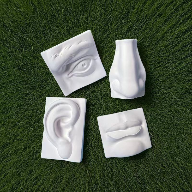 Facial Sensations Real Face Plaster Statue Art Painting Model Sketching ...