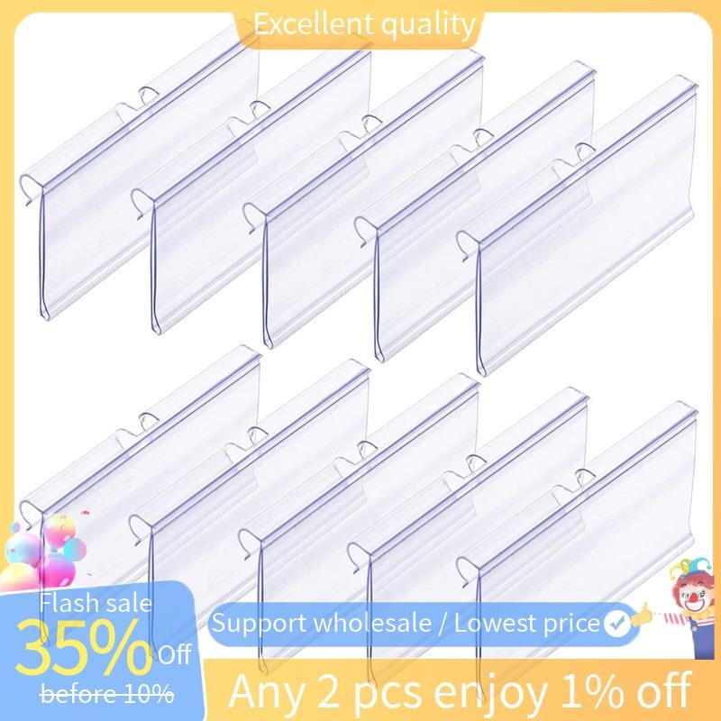 70PC 8X4.2cm Clear Plastic Label Holders for Wire Shelf Retail Price ...