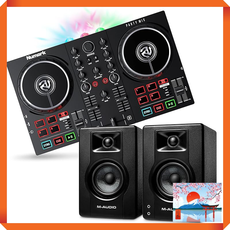 Numark DJ Controller Bundle: Party Mix II with LED Lights & BX3 ...