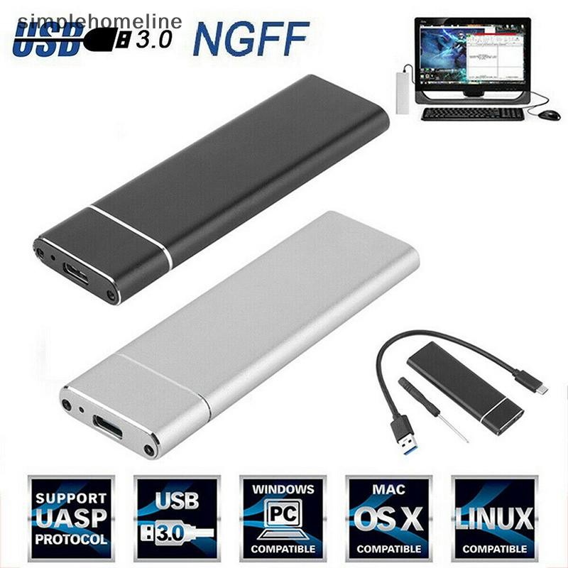 SLMY M.2 NGFF SSD Hard Disk Drive Case USB 3.0 HDD Enclosure Box SHE ...