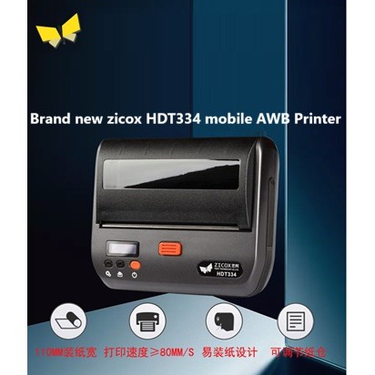 NEW zicox HDT334 Battery operated A6 Courier AWB label Sticker Mobile ...