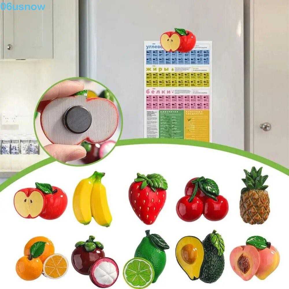 USNOW 3D Fruit Refrigerator Stickers, 3D Magnetic Simulated Fruit ...