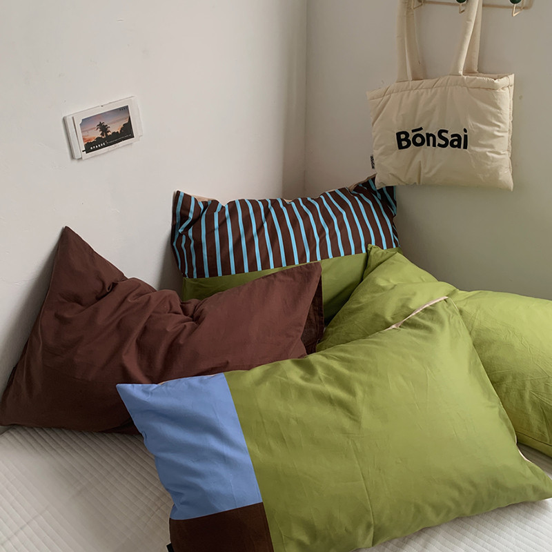 English style dark color Pillowcase High Quality 100% Cotton Super Soft ...