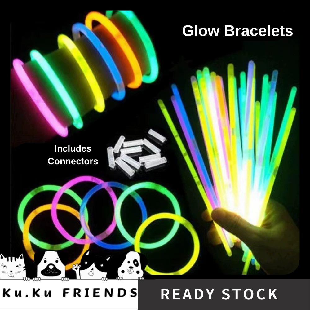 50PCS Glow Stick Party Supplies With Connectors Concerts Birthday Party ...