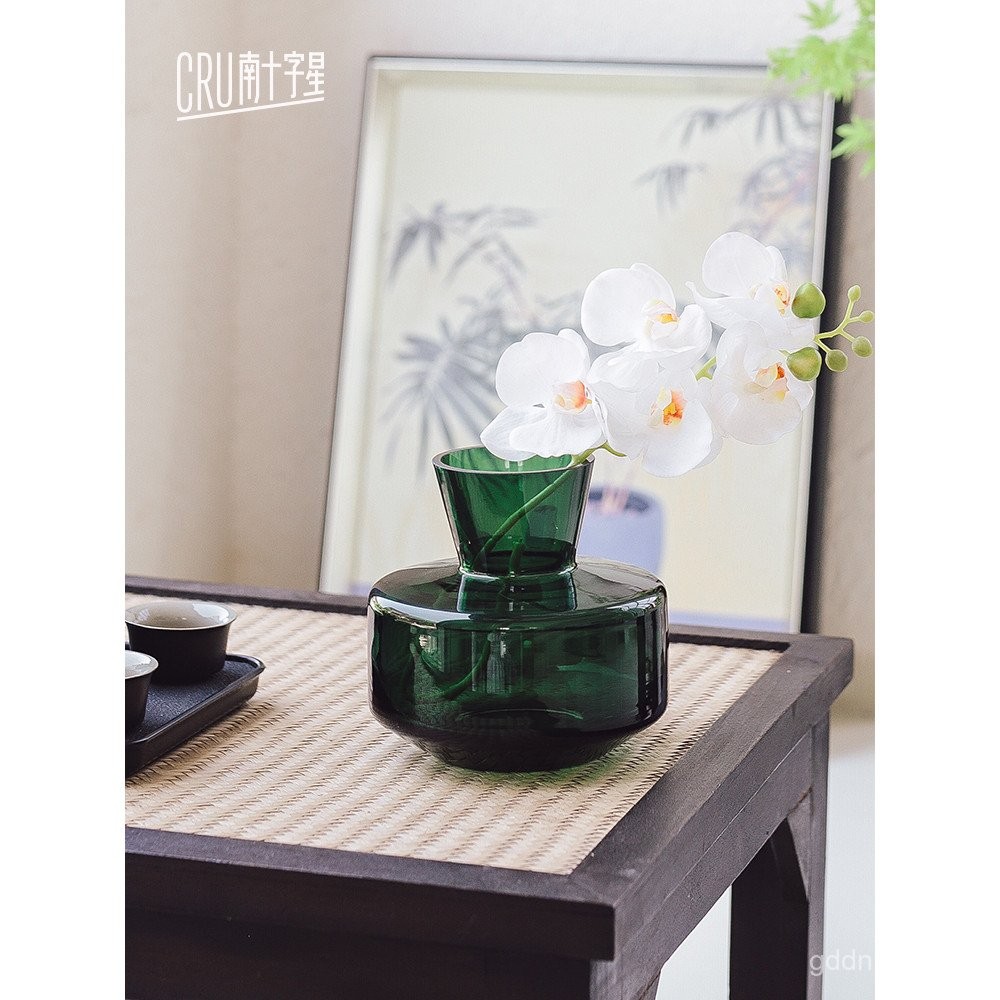 Pasu Kaca Gaya Cina Bekas Bunga Diameter Besar Hijau Tua Gubahan Bunga ...