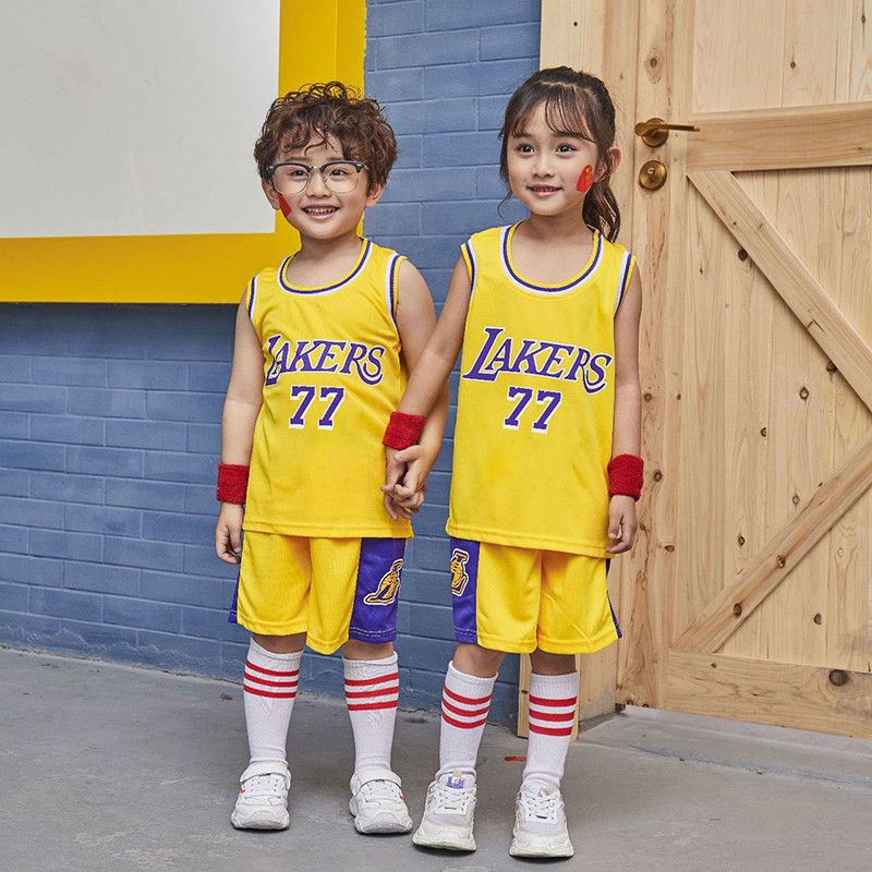 Los Angeles Lakers No.77 Doncic Basketball Jersey for Kids Youth Boys ...