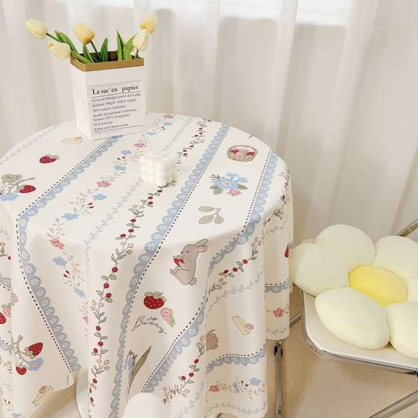 alas meja guru alas meja kelas Tikar meja gaya pastoral kartun flanel ...