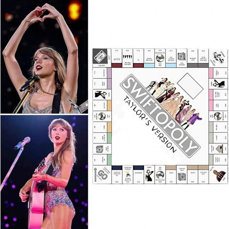 Monopoly Taylor Swift's Edition Classic Board Game for Family Fun TS ...