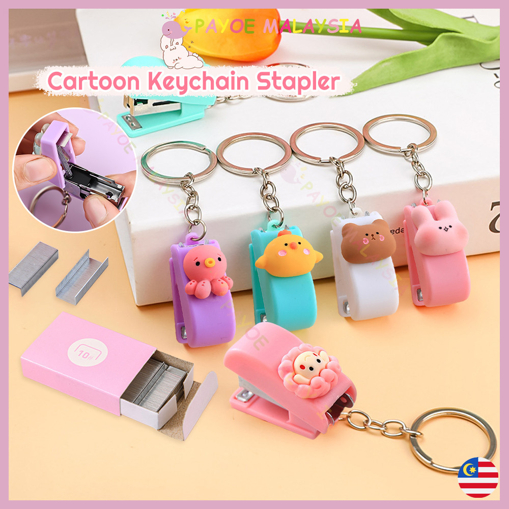 Payoe Cute Cartoon Keychain Stapler High Strength Steel Strong ...