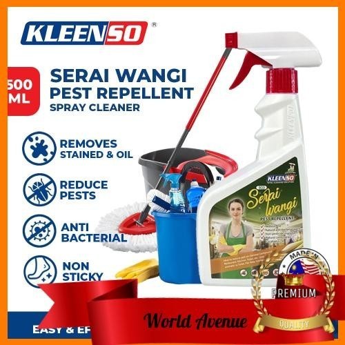 Kleenso Eco Serai Wangi Pest Repellent Cleaner Spray - Anti-Bacterial ...