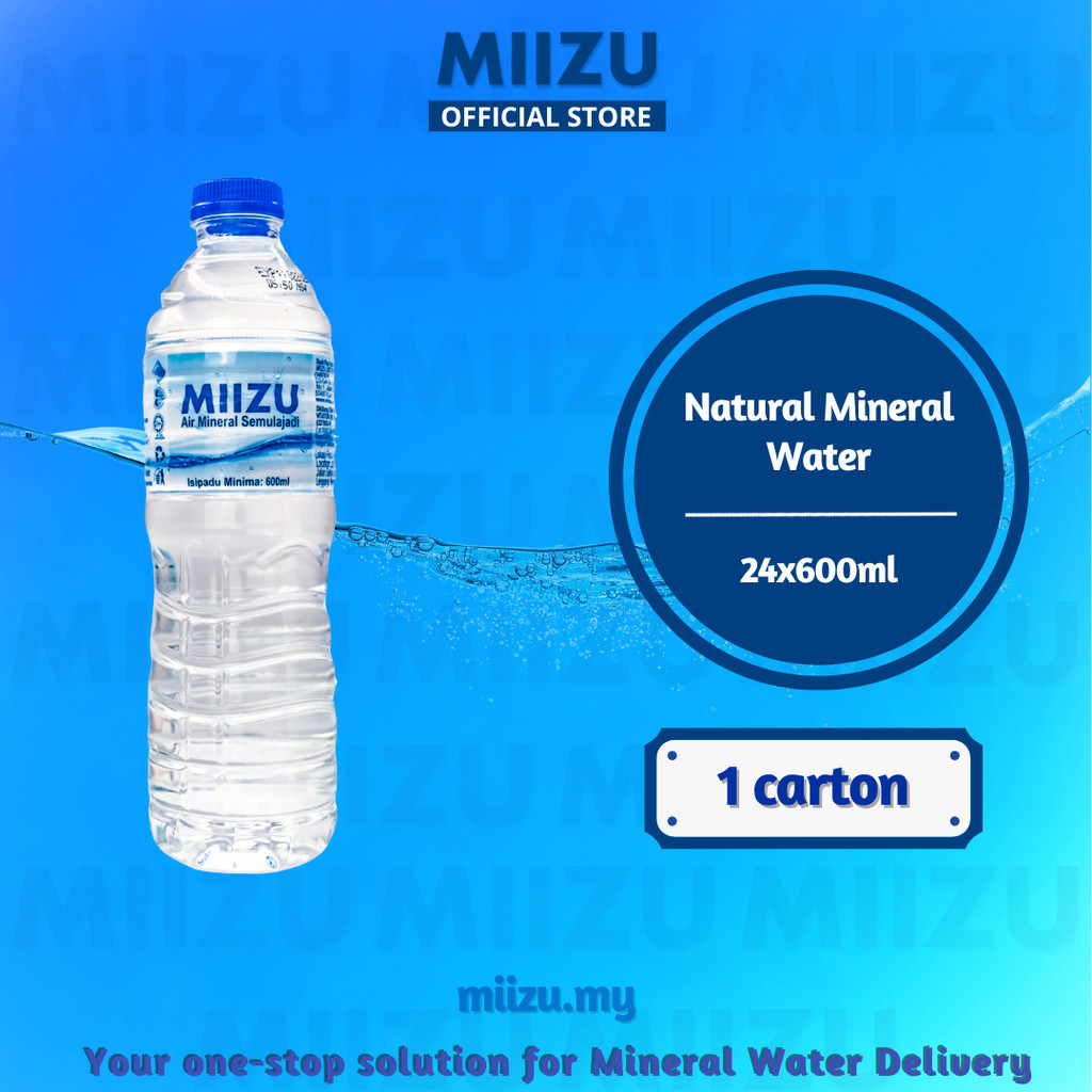 MIIZU Natural Mineral Water 24x600ml - KL & KLANG VALLEY - Fast ...