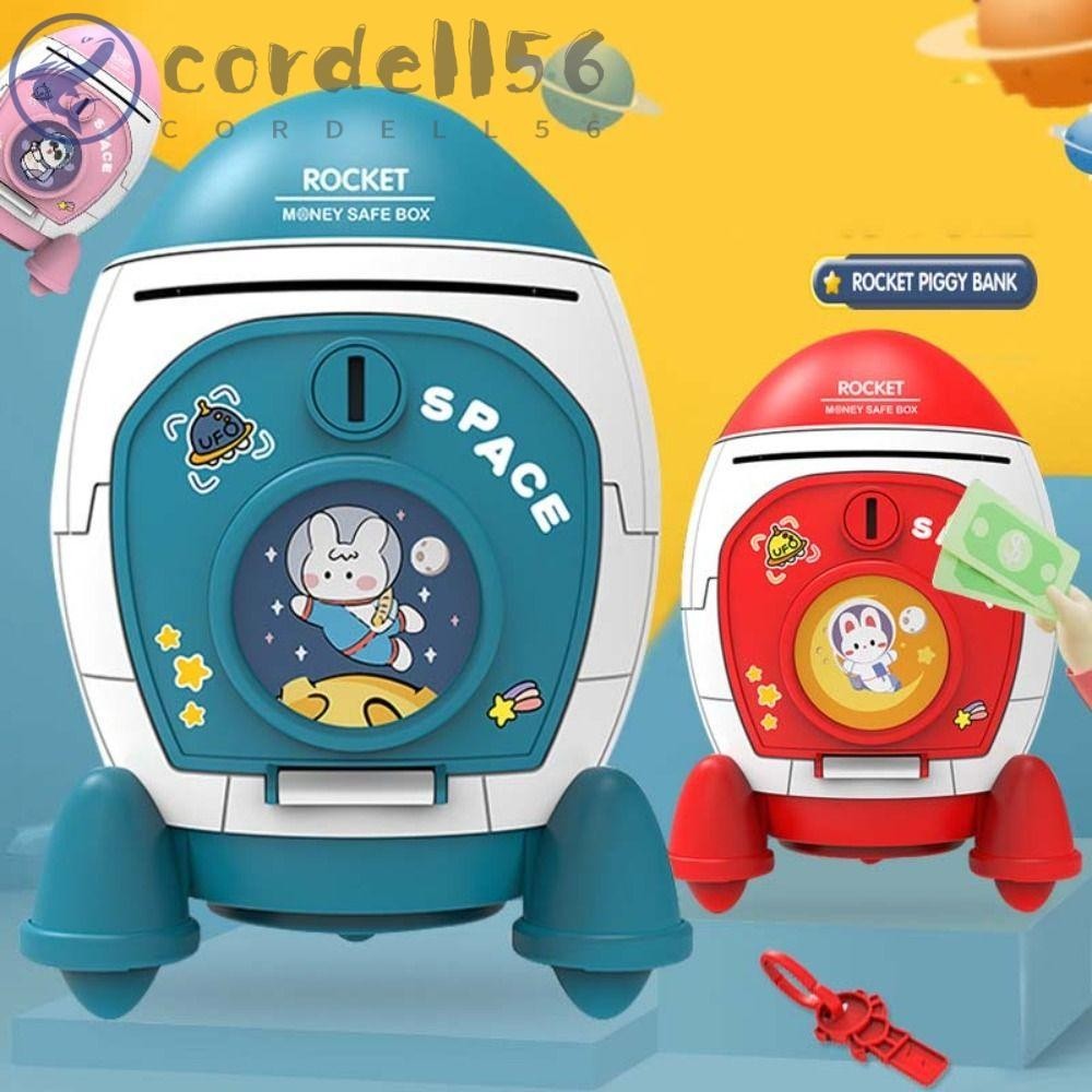 CORDELL Rocket Piggy Bank, Password Lock Fingerprint Electronic Bank ...