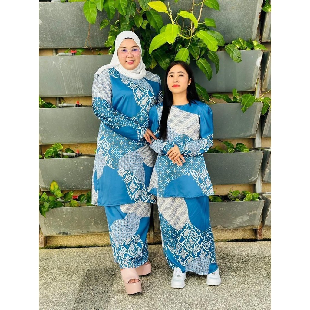 Puff baju kurung batik pesona | Shopee Malaysia