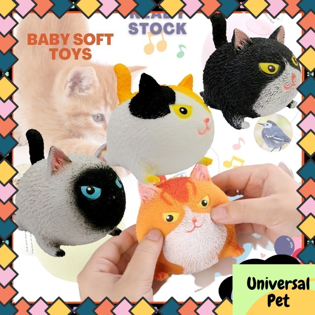 Angry Cat Squeeze Toy Stress Relief Squishy Toy Decompression Big Face ...