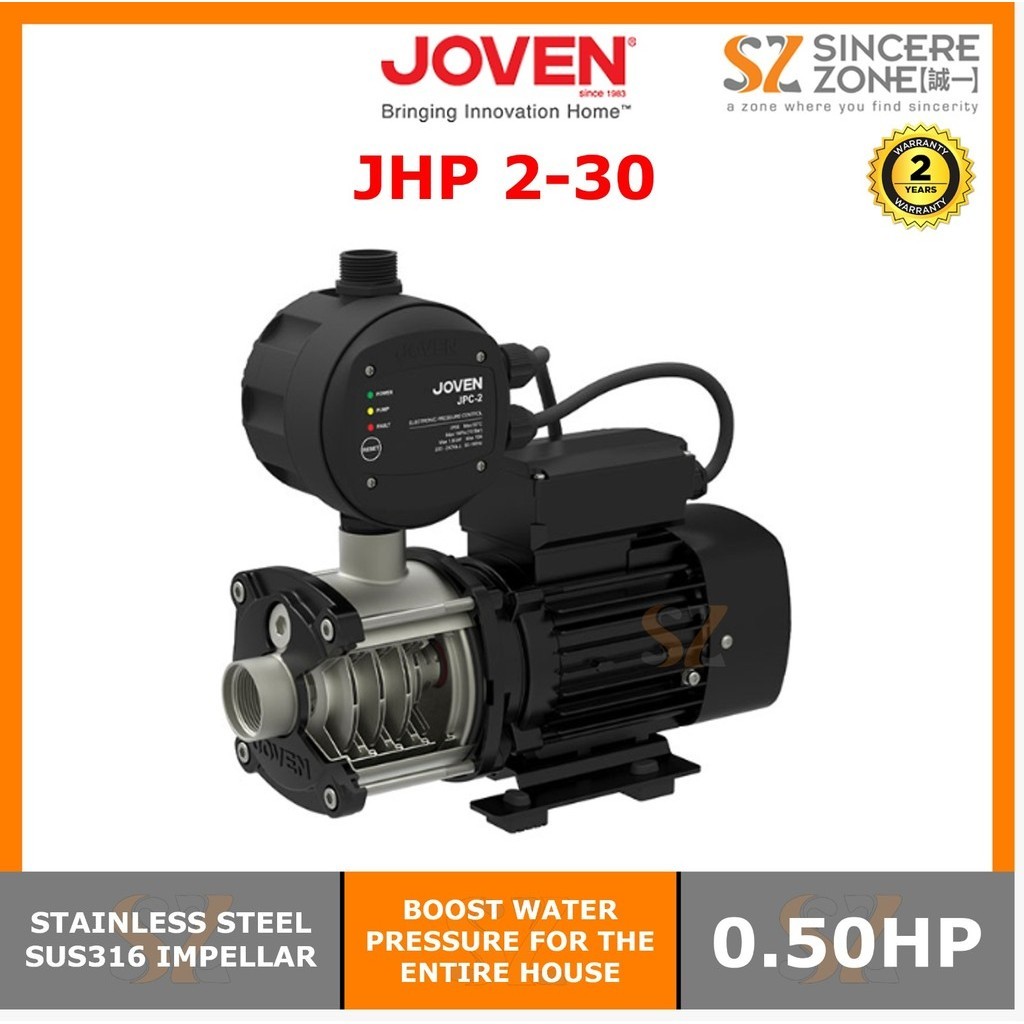 JOVEN JHP 2-30 HIGH EFFICIENCY AUTOMATIC WATER PUMP 0.5HP (JHP2-30) | Shopee Malaysia