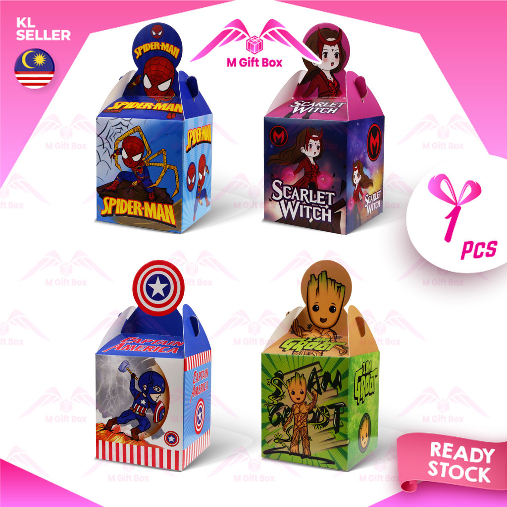 [1pcs]Avengers Candy Box Cartoon Superhero Marvel Spiderman Batman ...