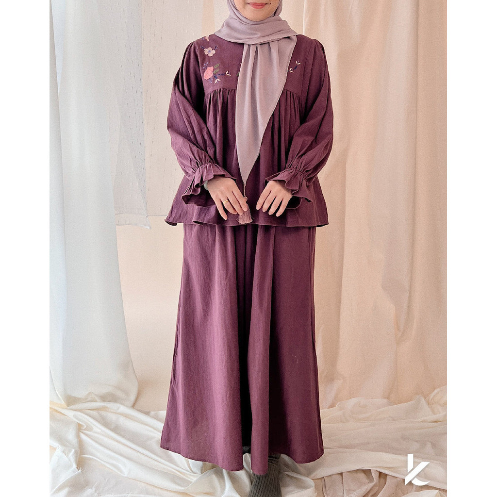 Embroidery Rubi in Plum (Set) | Shopee Malaysia