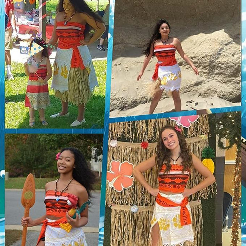 Ocean Romance cos Moana Moana Princess Costume Adult Children Suit ...