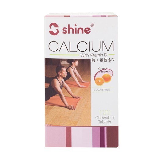Shine Calcium With Vitamin D Chewable Tablet Orange Flavour | Shopee ...
